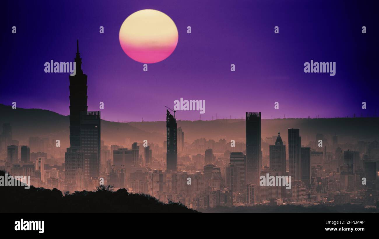 Emotional Taipei Sunset: Awe-Inspiring Skies and Cityscape in Motion ...