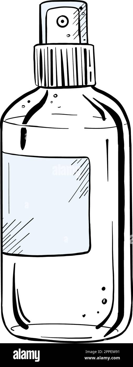 Vector illustration of closed bottle dispenser on white background ...