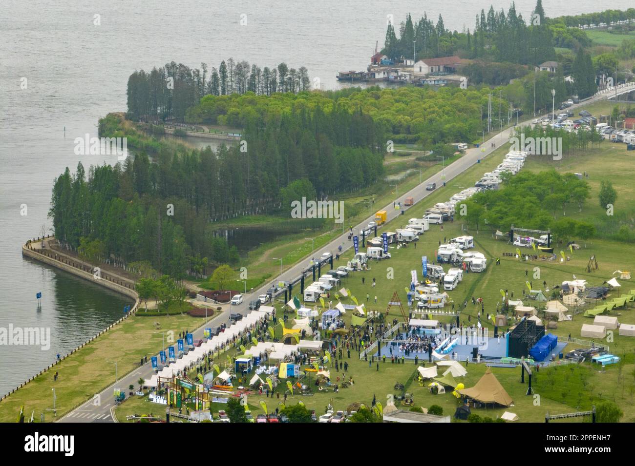Aerial photo show the site of the 2023 Dianshan Lake (Kunshan ...