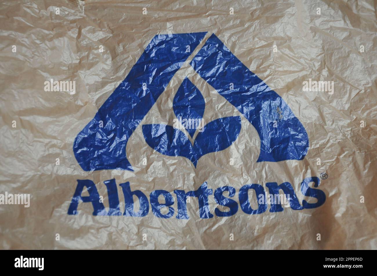 Copenhagen /Denmark/24 April 2023/ American grocery Albertsons plastic ...