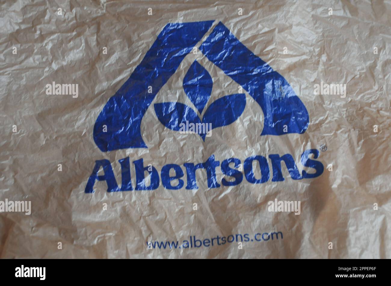 Copenhagen /Denmark/24 April 2023/ American grocery Albertsons plastic ...