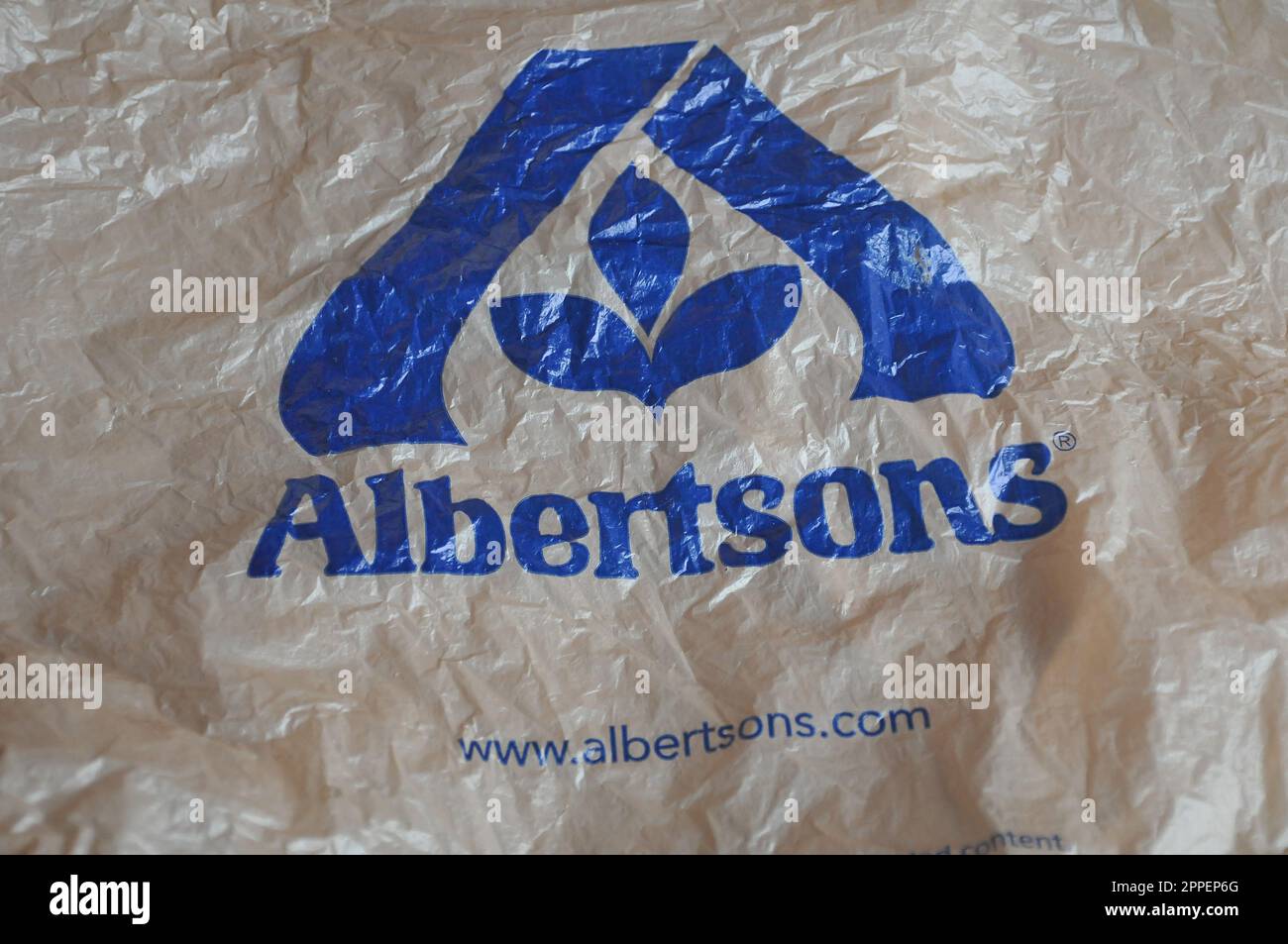 Copenhagen /Denmark/24 April 2023/ American grocery Albertsons plastic ...