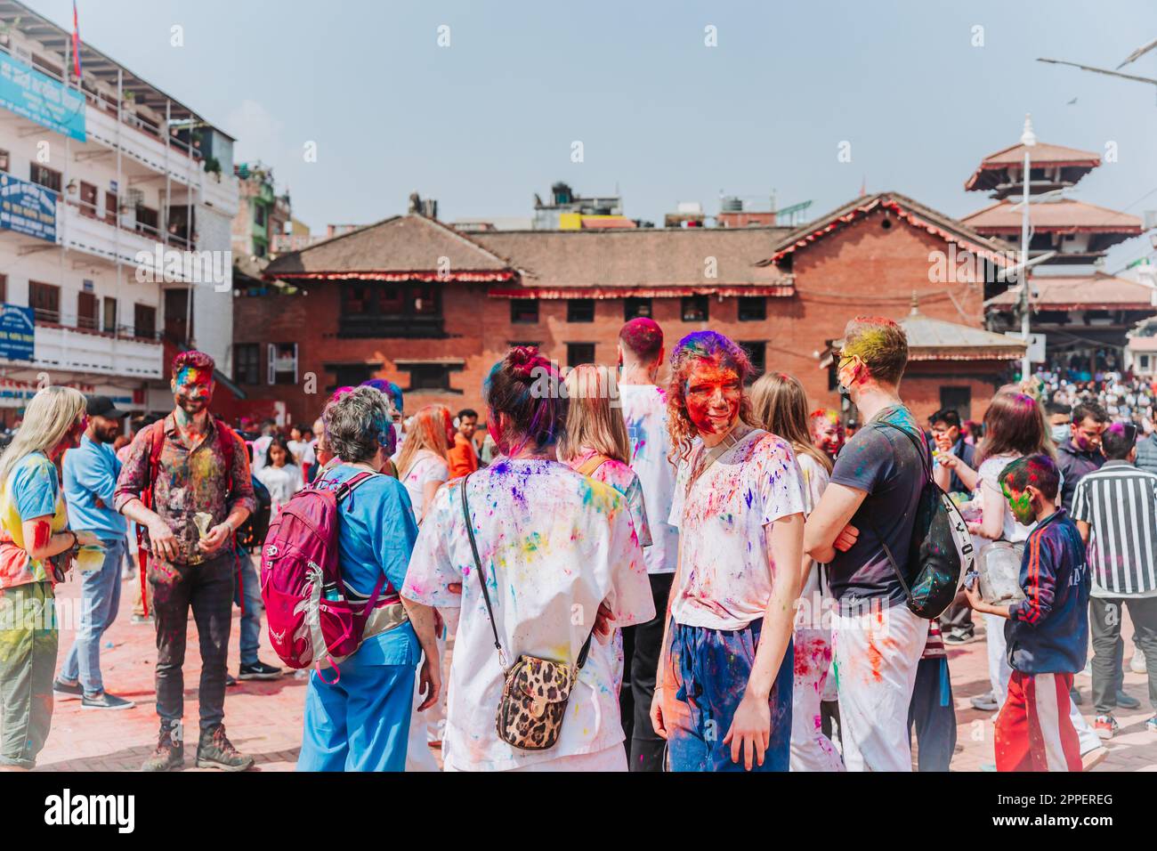 KATHMANDU, NEPAL - MARCH 6, 2023: Nepali People and Tourists ...