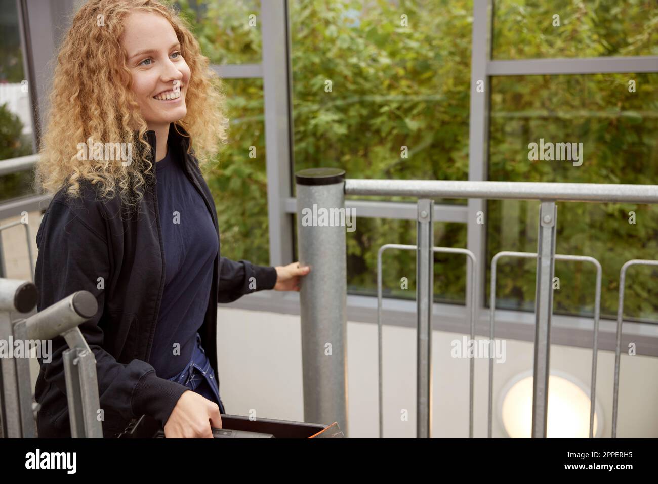 Moving up stairs hi-res stock photography and images - Alamy