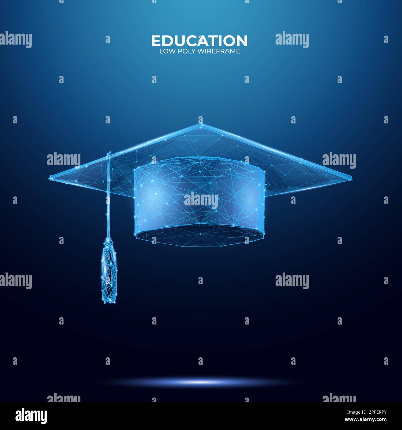 Graduation hat in technology Stock Vector Images - Alamy