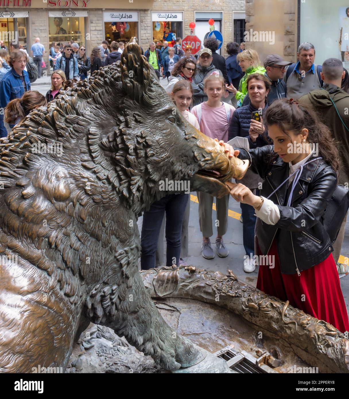 Florence, Florence Province, Tuscany, Italy. Copy of Il Porcellino, or ...