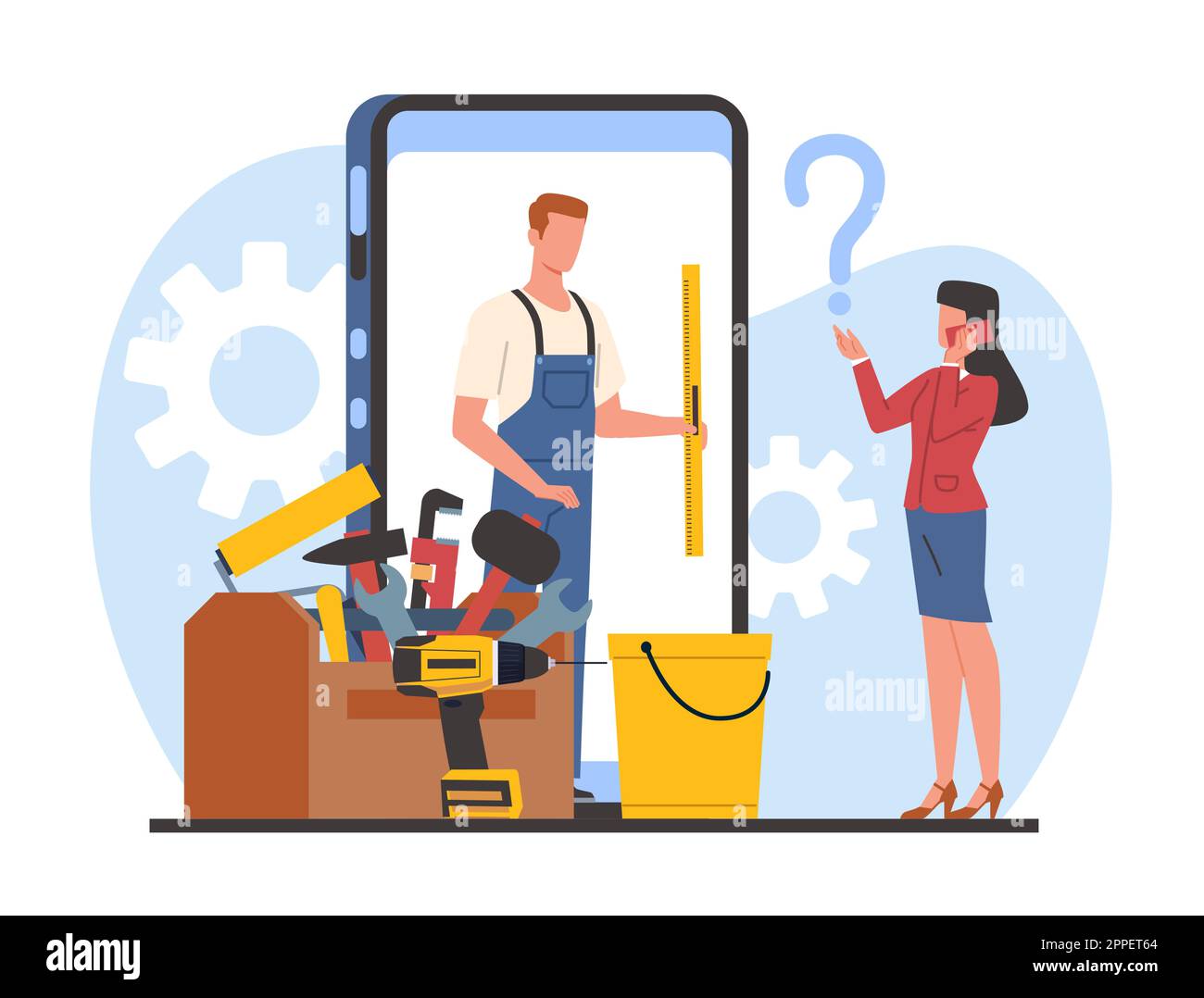 Tiny man in box Stock Vector Images - Alamy