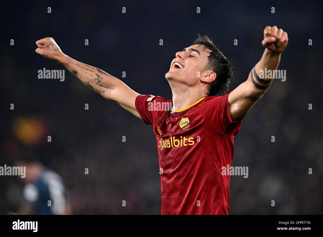 Rome, Italy. 20th Apr, 2023. Paulo Dybala of AS Roma during the UEFA Europa League match between ...
