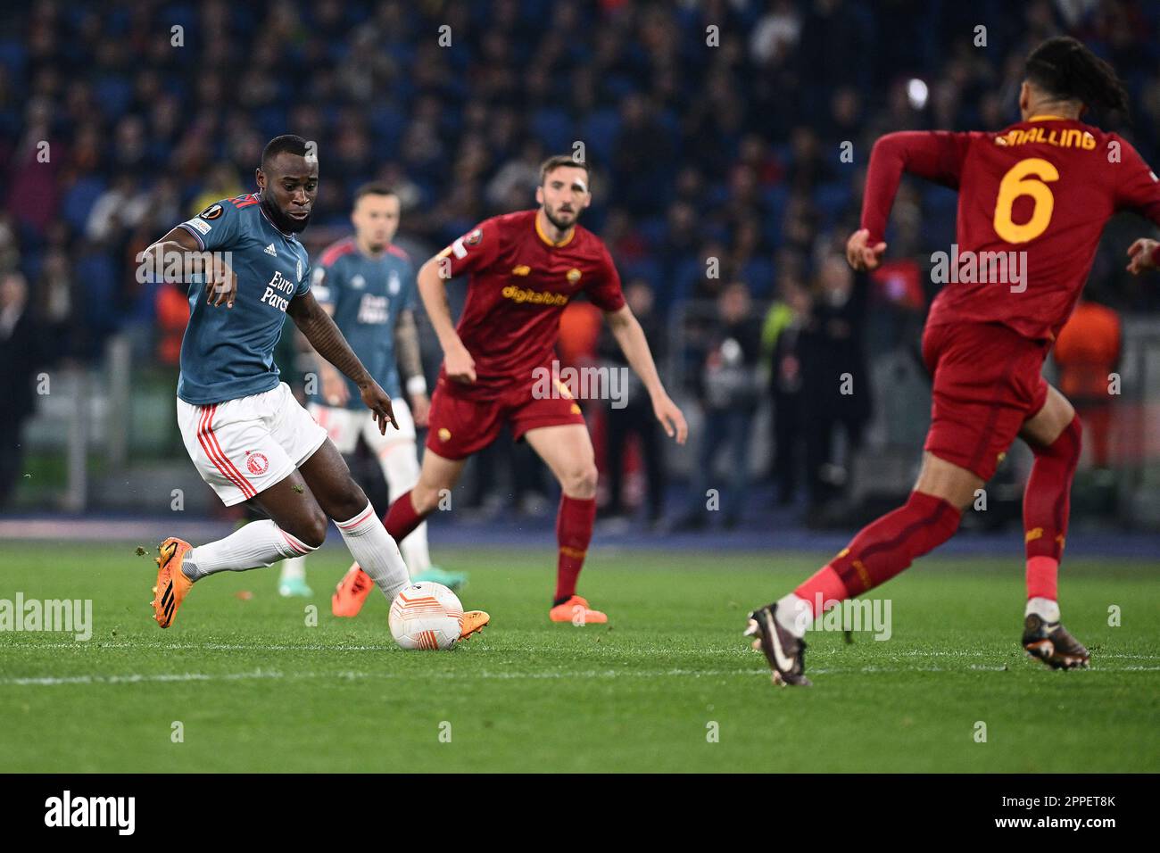 Rome, Italy. 20th Apr, 2023. Igor Paixão of Feyenoord during the UEFA ...