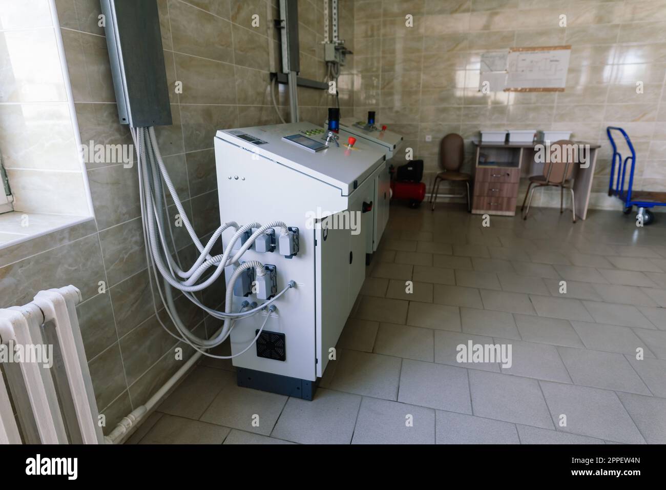 Boiler station and boiler room. Engine room, technical equipment Stock ...