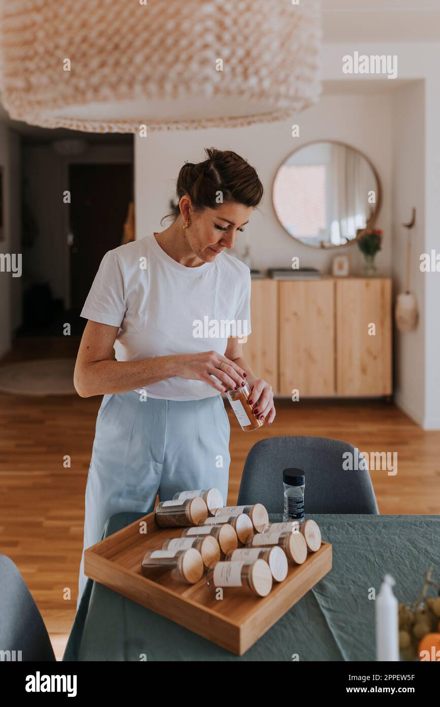 Mature freelance woman checking hi-res stock photography and images - Alamy