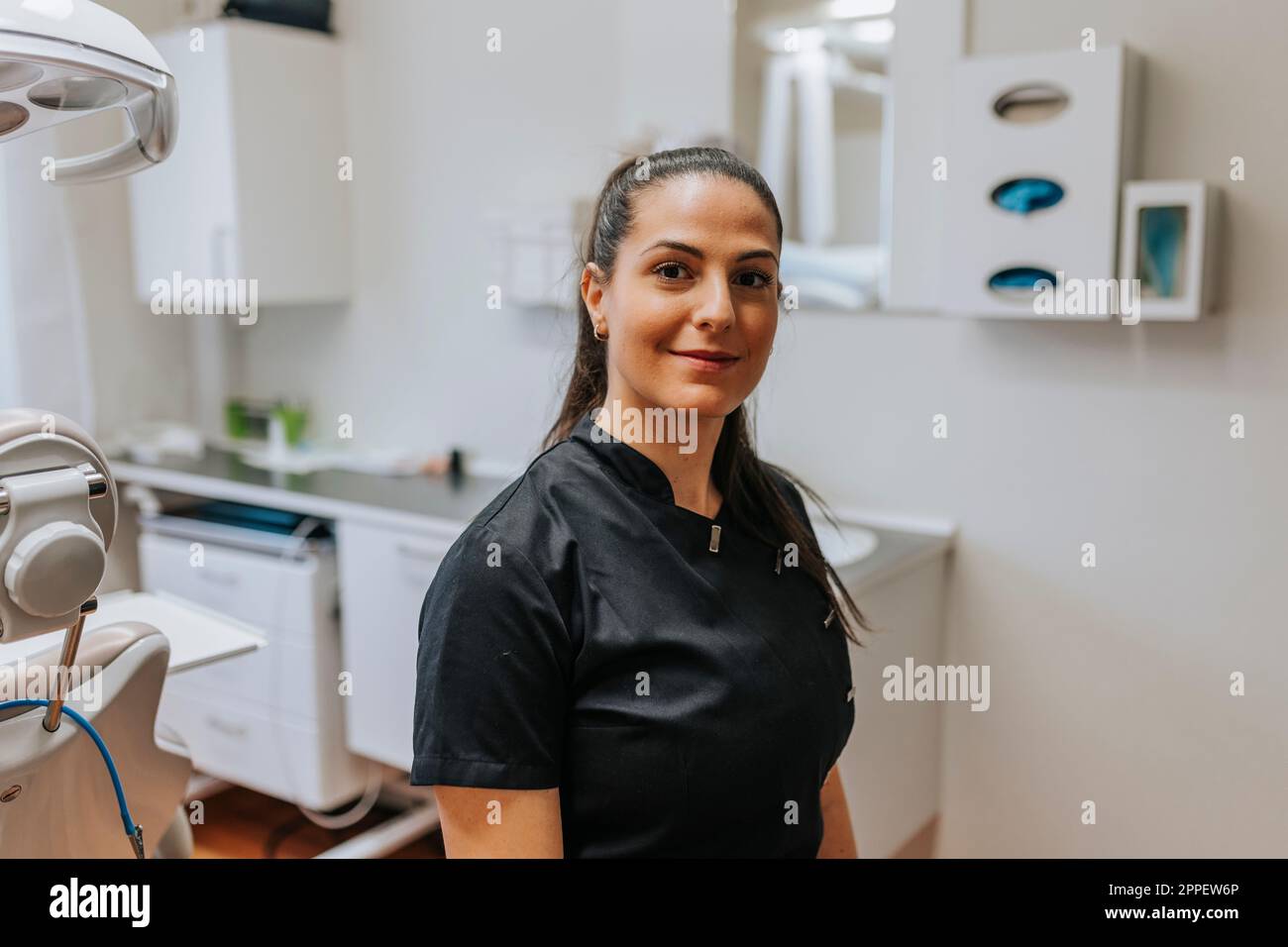 Portrait dentist standing in clinic hi-res stock photography and images ...