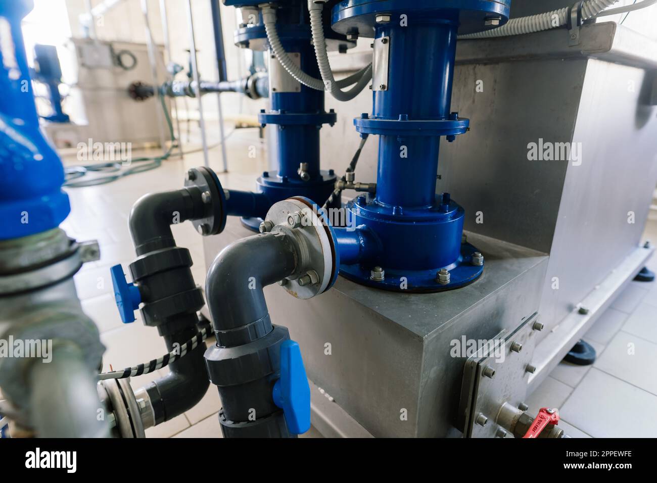 Boiler station and boiler room. Engine room, technical equipment Stock ...