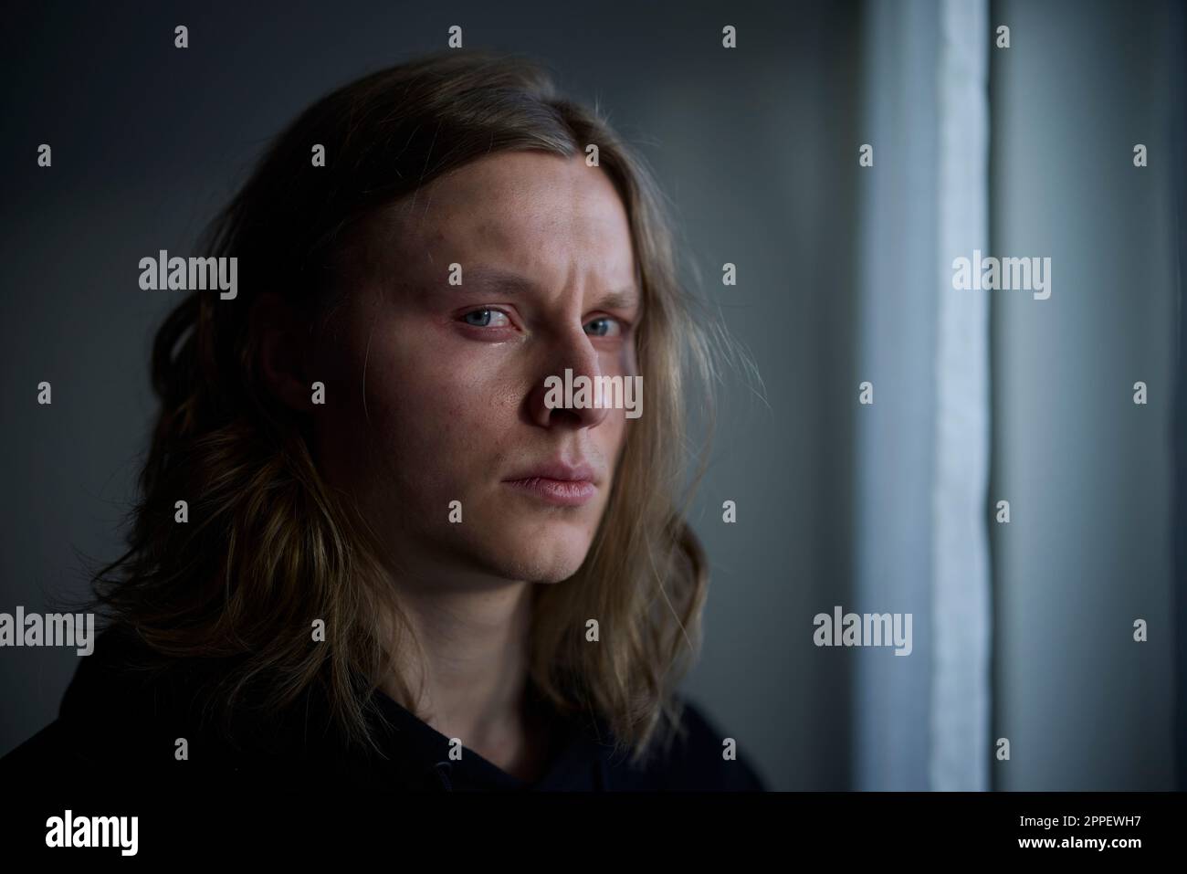 Portrait sad gloomy woman hi-res stock photography and images - Alamy