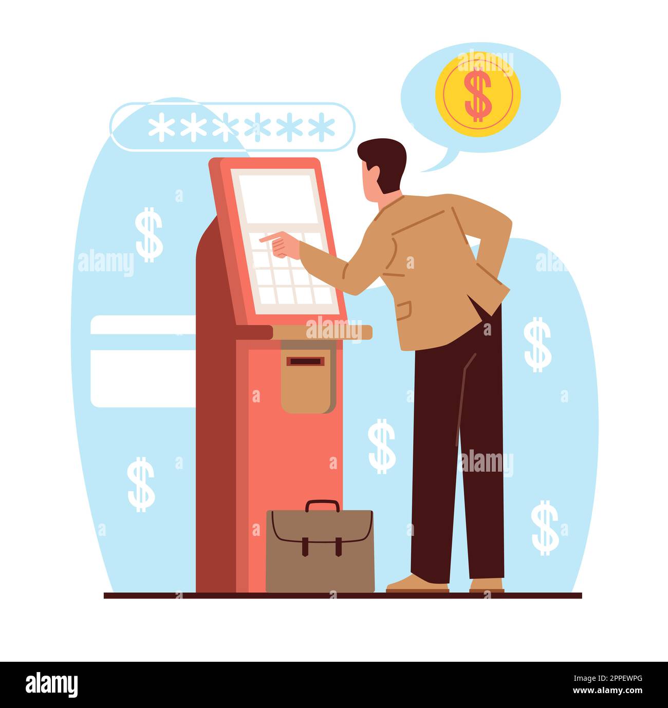 Cashpoint and queue Stock Vector Images - Alamy