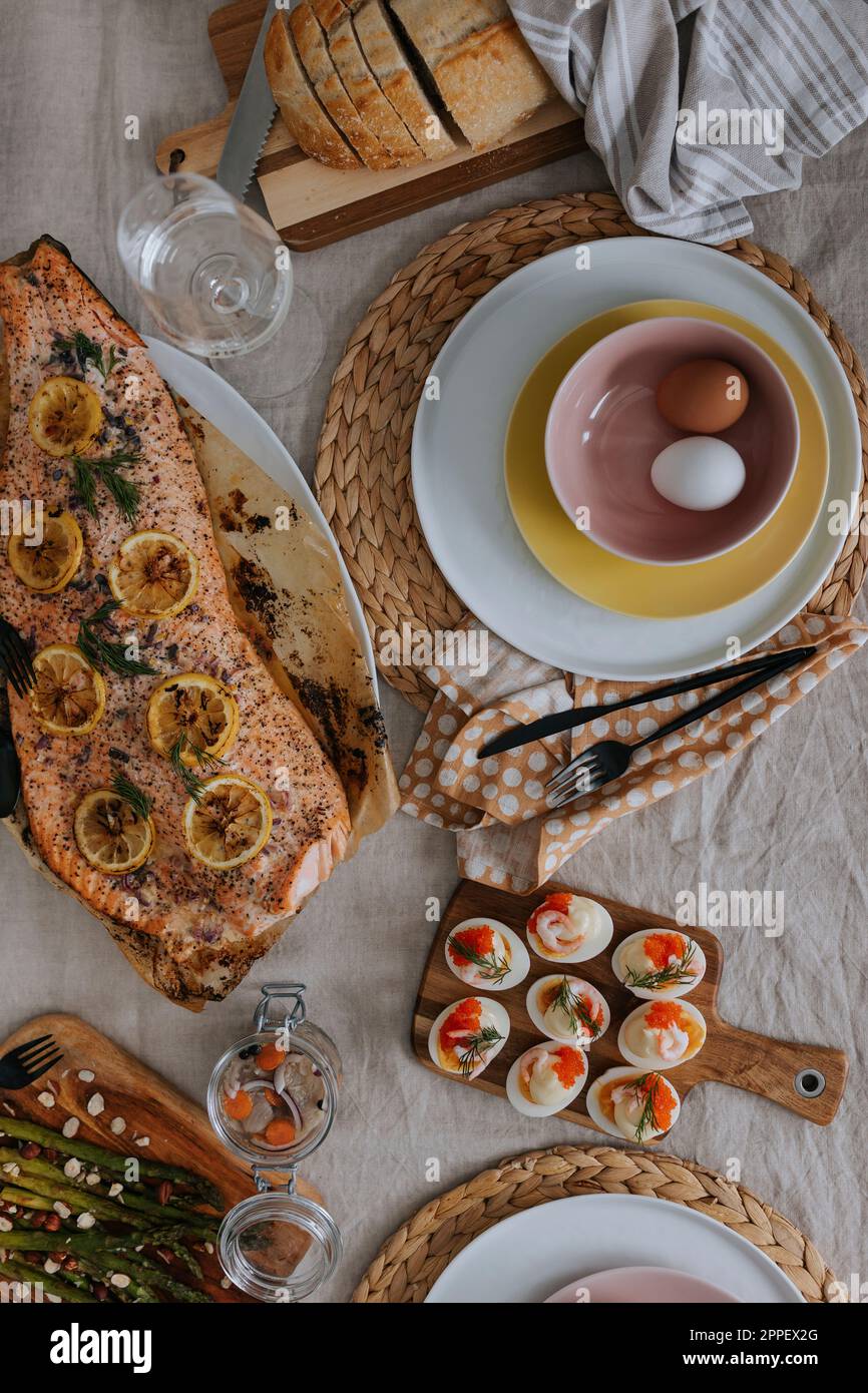 Top view set meal hi-res stock photography and images - Alamy