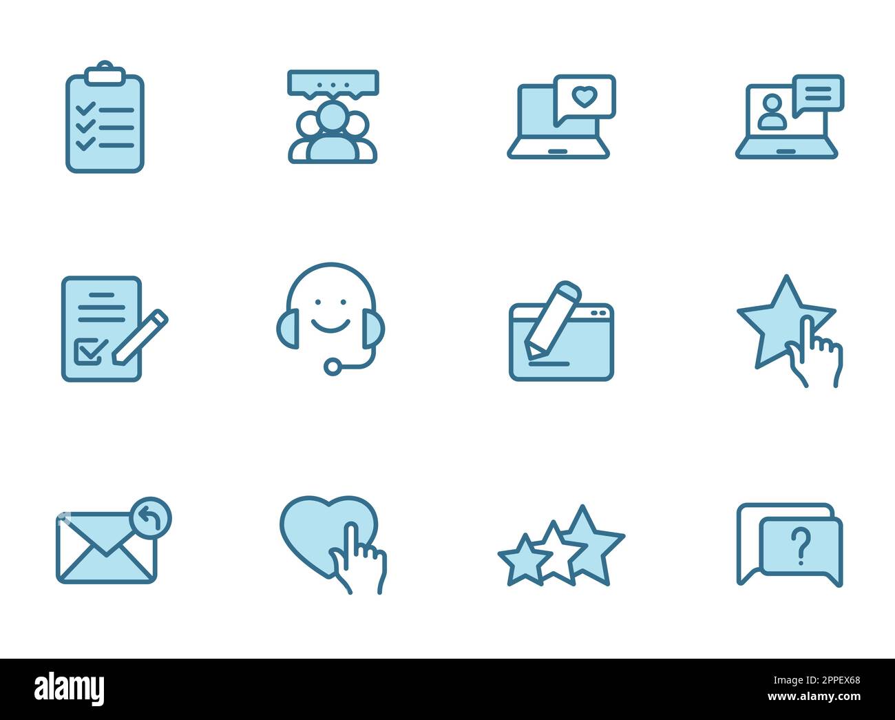 Survey customer testimonial color Stock Vector Images - Alamy