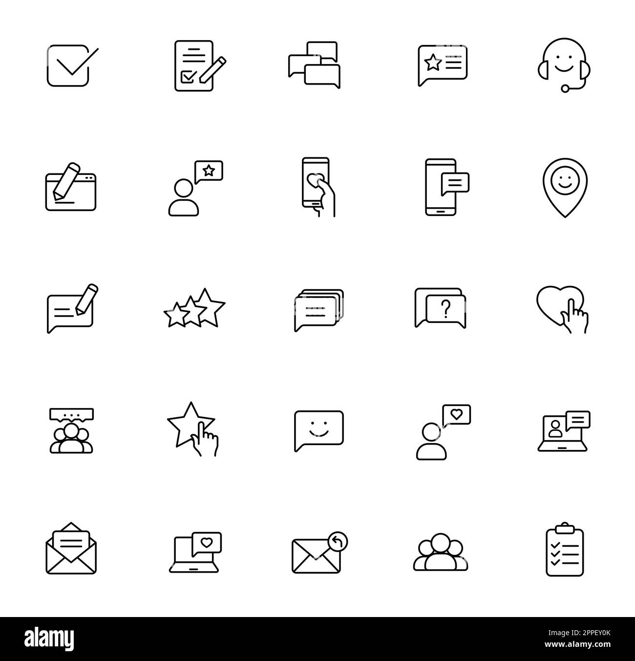 feedback outline vector icons Stock Vector Image & Art - Alamy