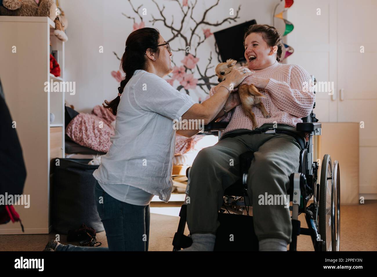 Family mum in wheelchair hi-res stock photography and images - Alamy