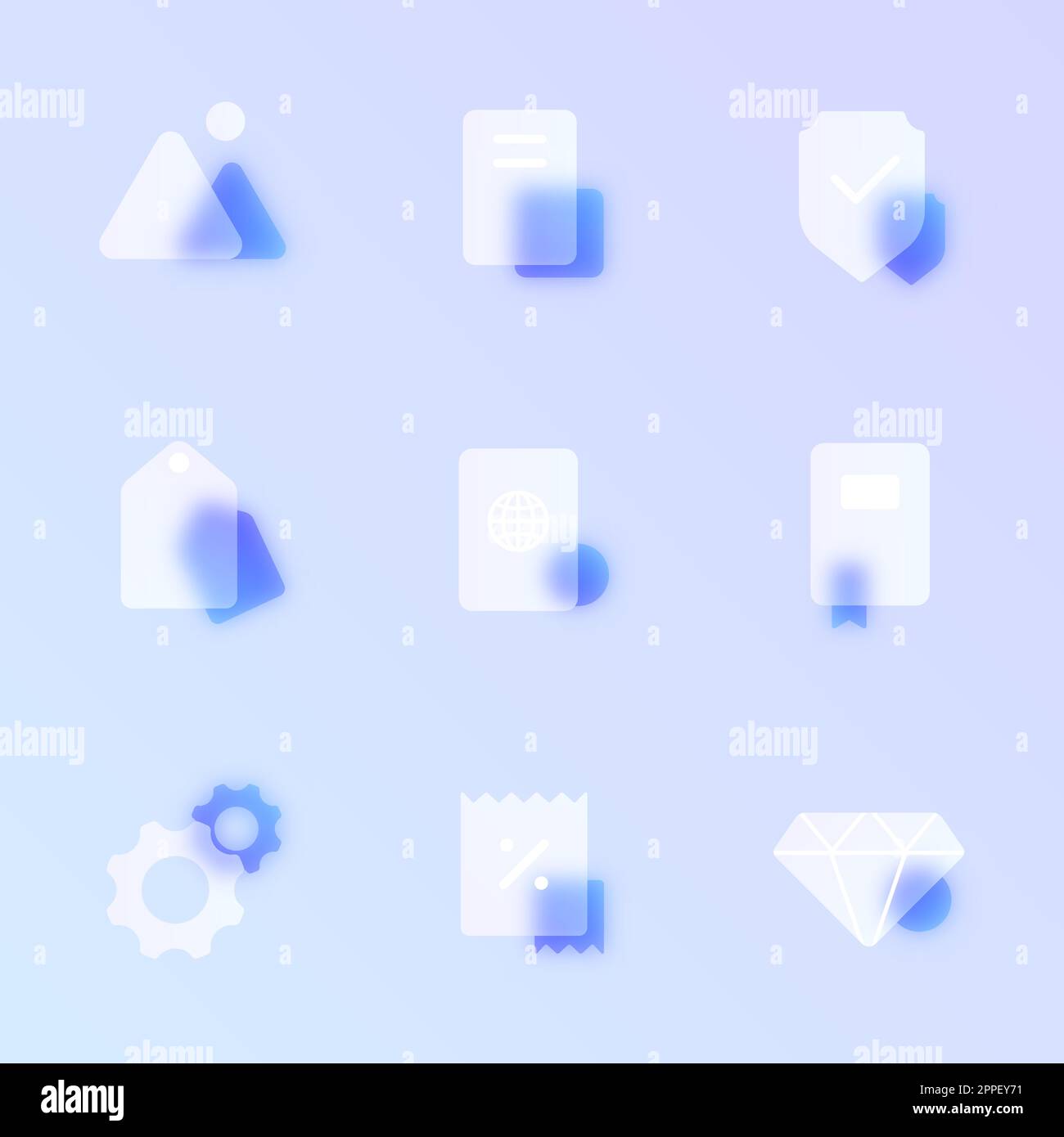 glass morphism trendy style icon set Stock Vector Image & Art - Alamy