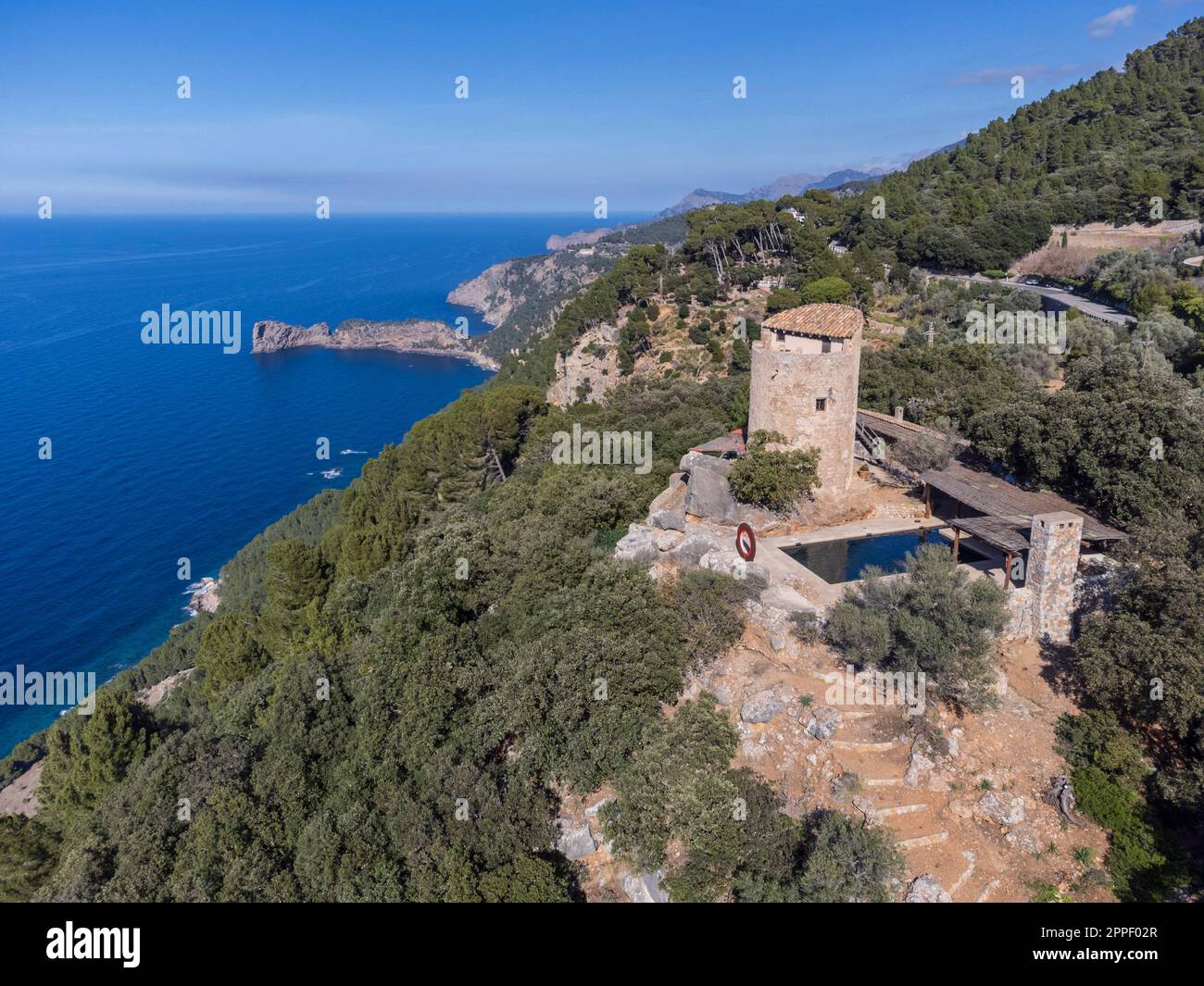 Son Galceran Tower, 1579, and Sa Foradada, Valldemossa, Majorca ...