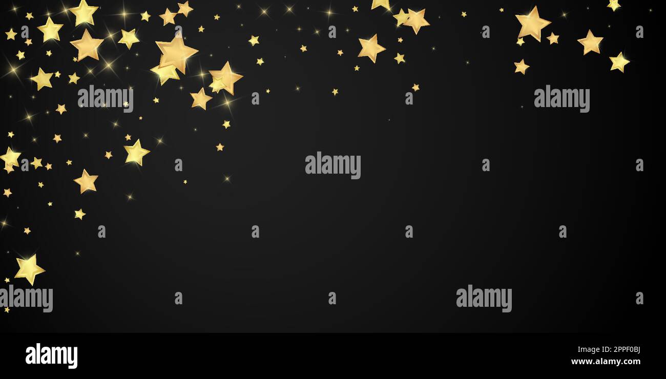 Magic stars vector overlay. Gold stars scattered around randomly ...