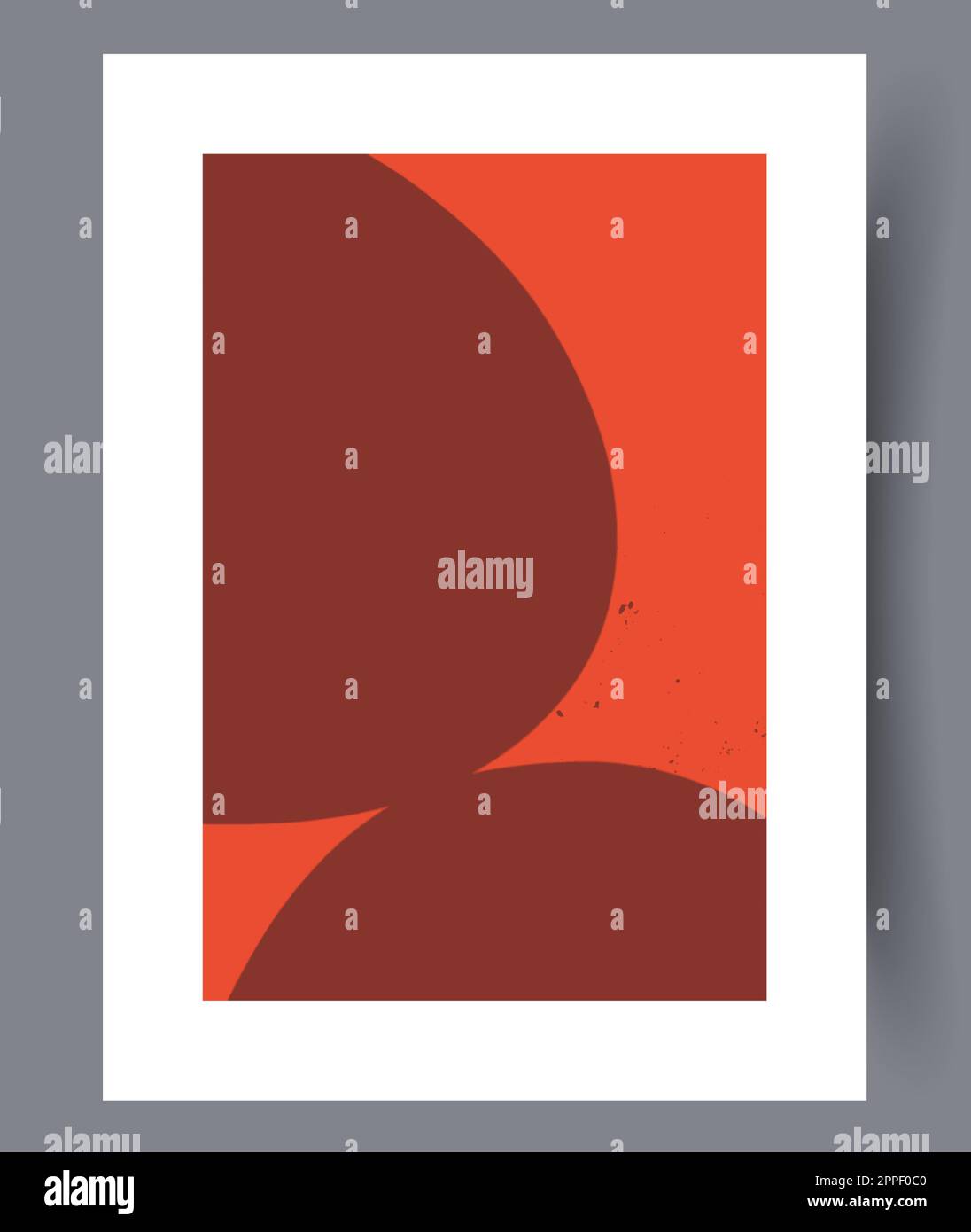 Abstract ovals red postmodernism wall art print Stock Vector Image ...