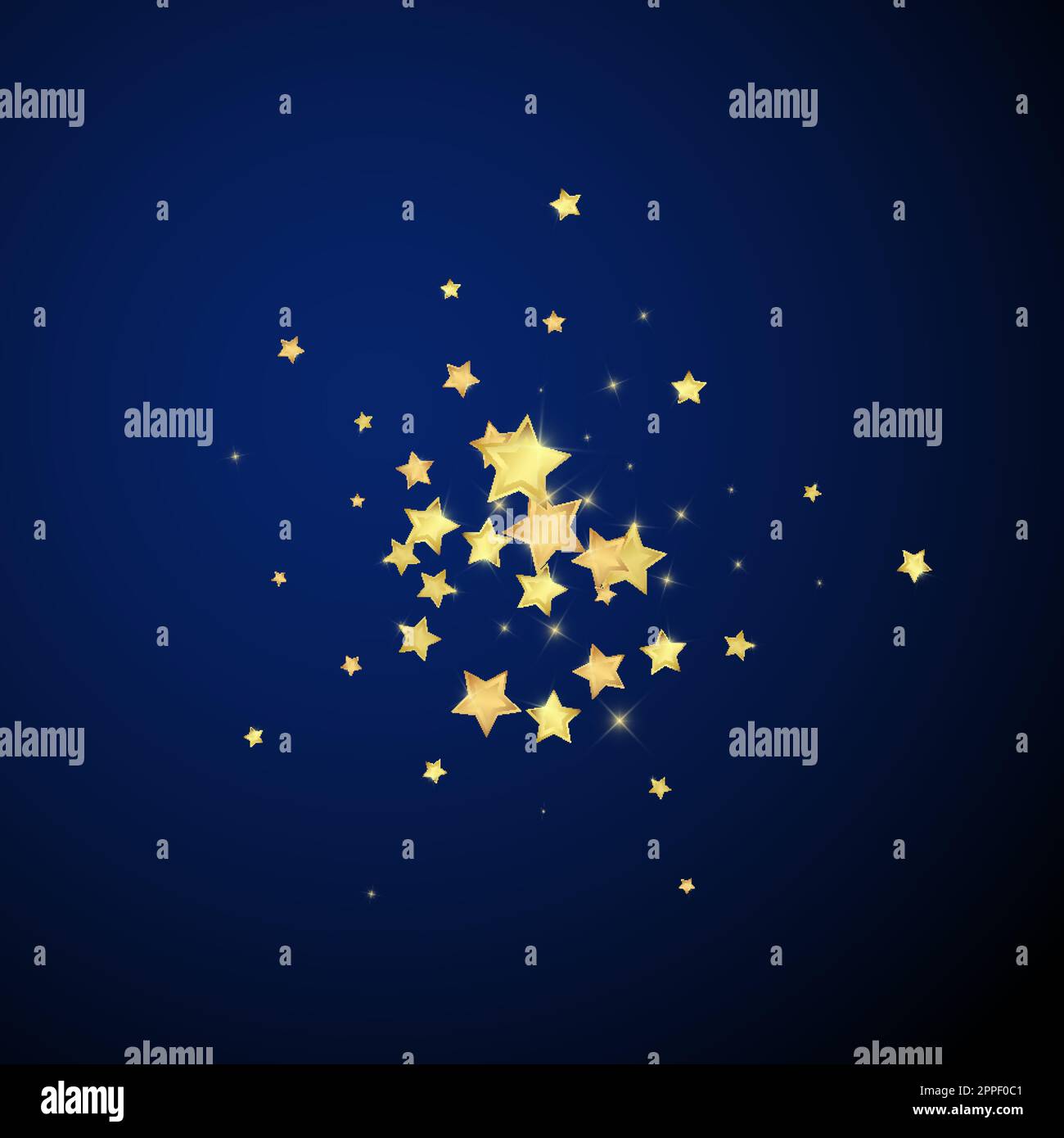 Magic stars vector overlay. Gold stars scattered around randomly ...