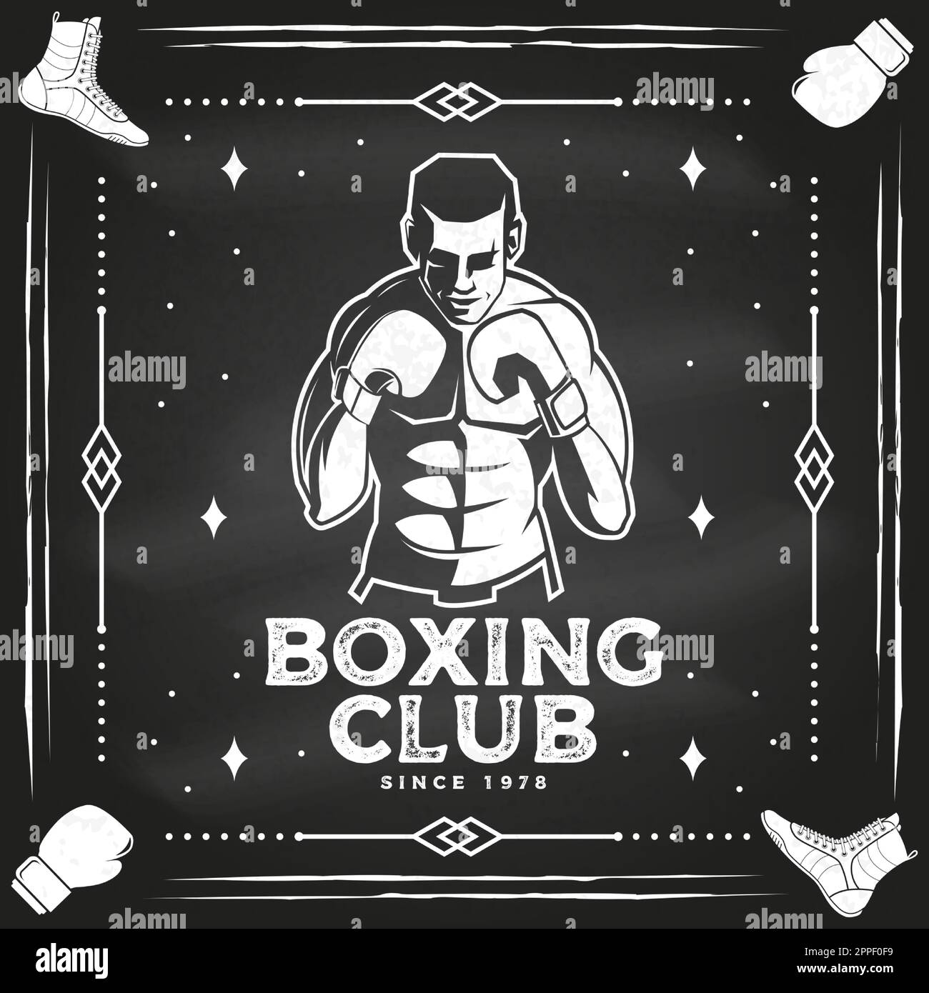 Boxing club badge, logo design. Vector illustration. For Boxing sport ...