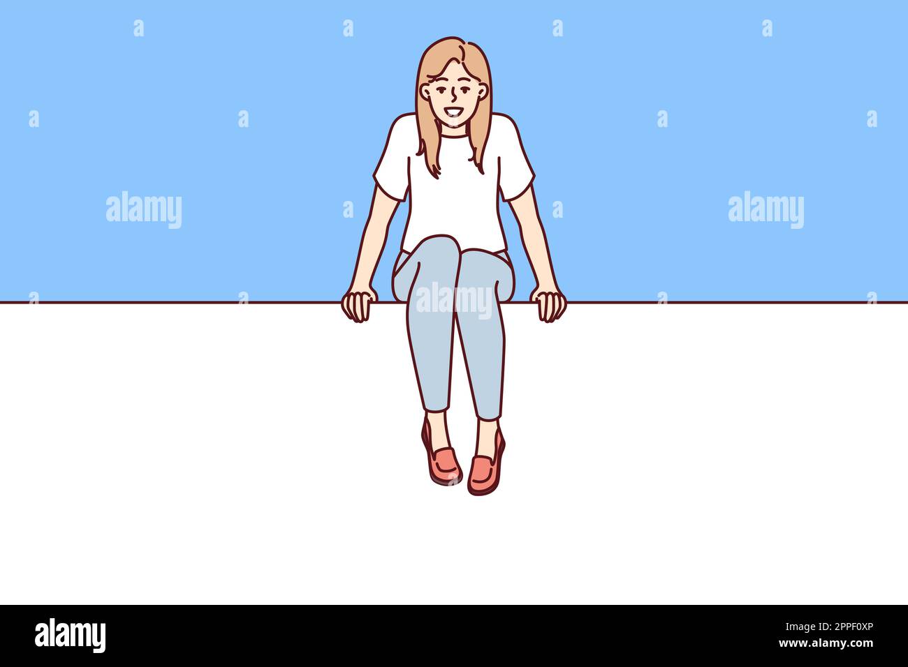 Girl legs dangling Stock Vector Images - Alamy