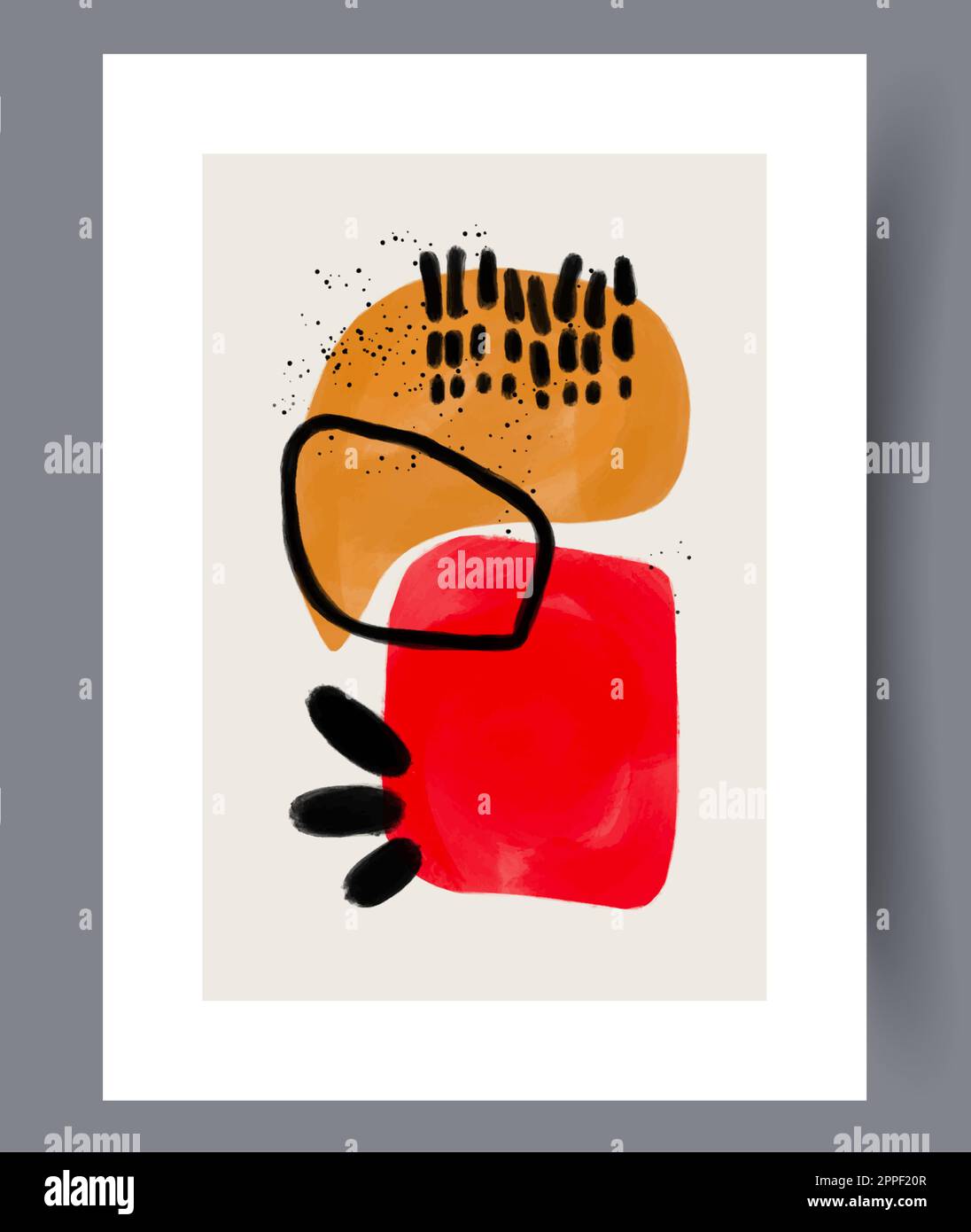 Abstract picture postmodernism wall art print Stock Vector Image & Art ...