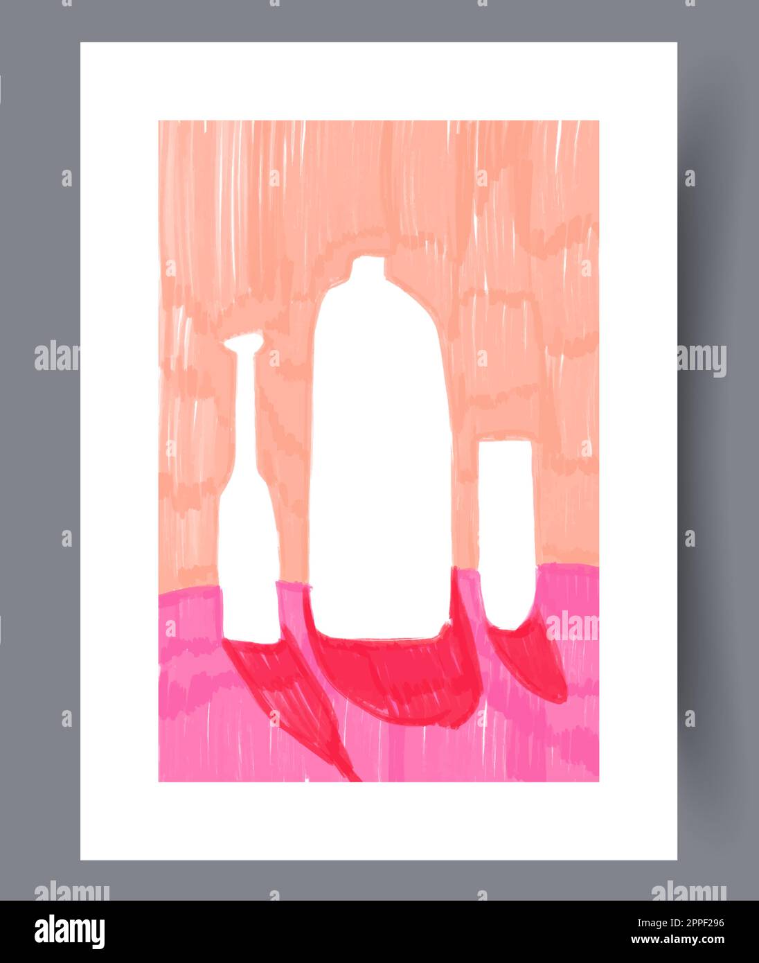 Abstract jug artistic bottles wall art print Stock Vector Image & Art ...