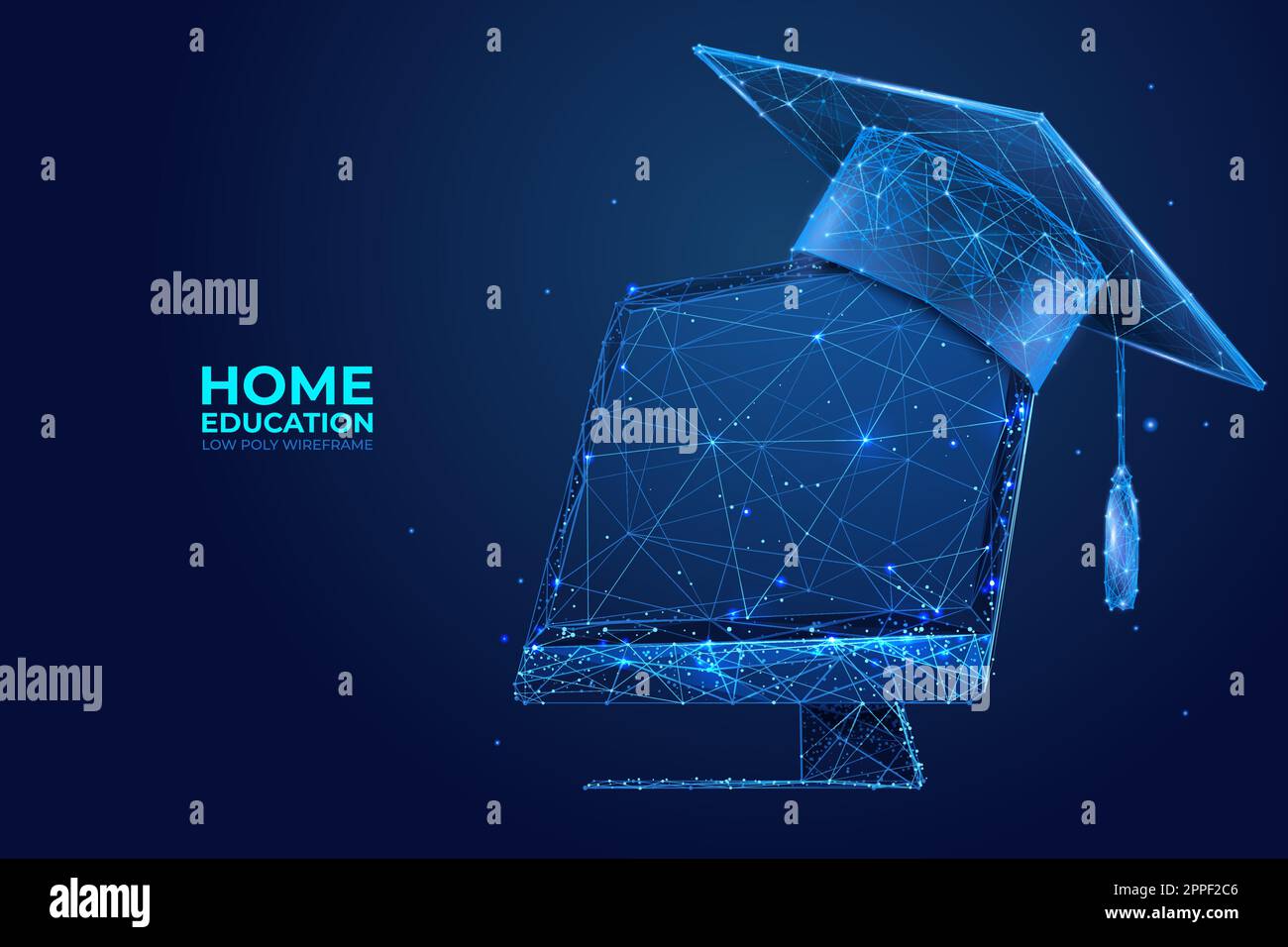 Graduation cap on a monitor of computer Stock Vector Image & Art - Alamy