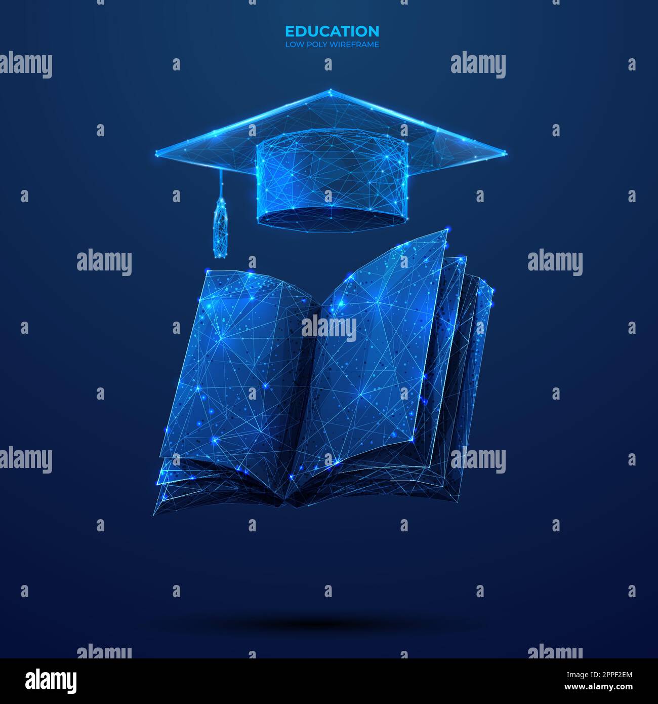 Graduation cap over a book Stock Vector Image & Art - Alamy