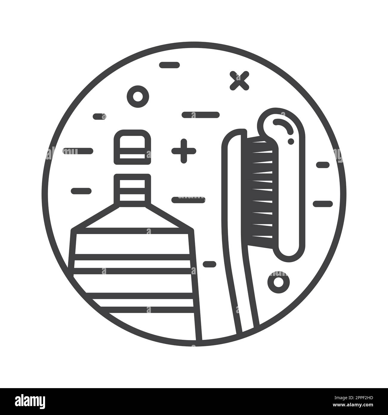 Tooth Brush and Paste Line Art Icon Stock Vector Image & Art - Alamy
