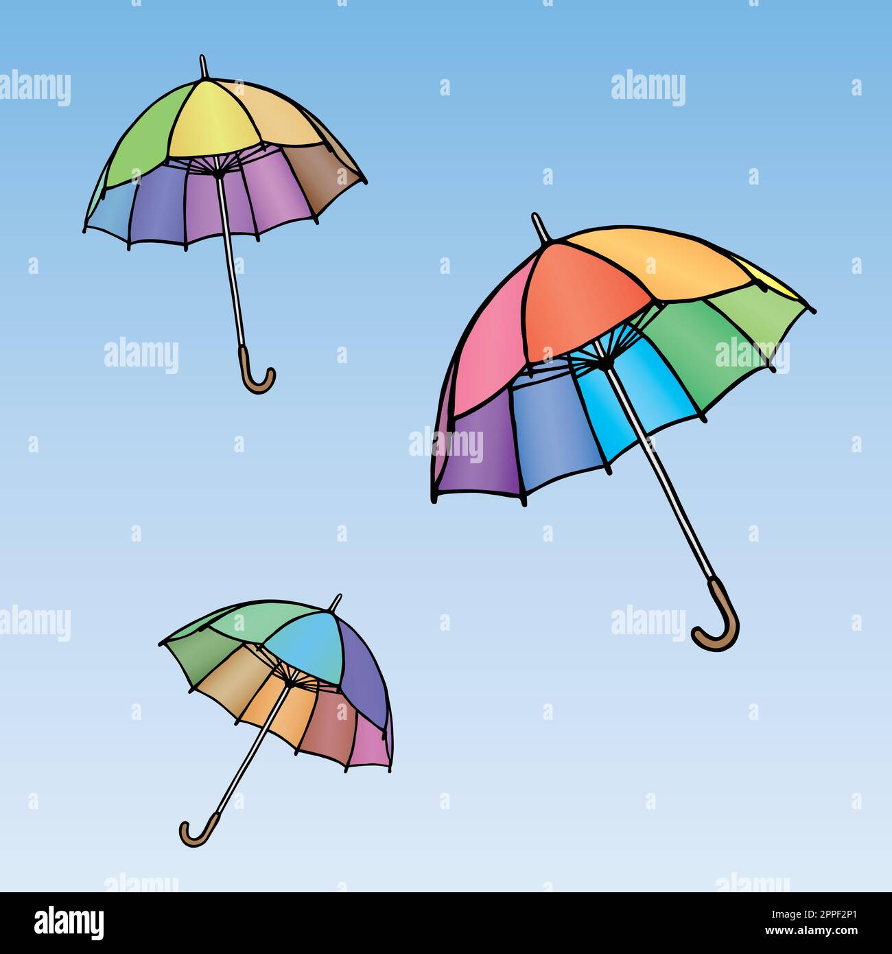 Colored drawing of an umbrella, vector illustration Stock Vector Image ...