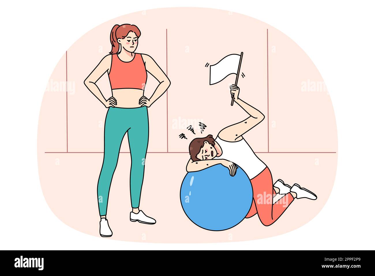 Fitness instructor client Stock Vector Images - Alamy