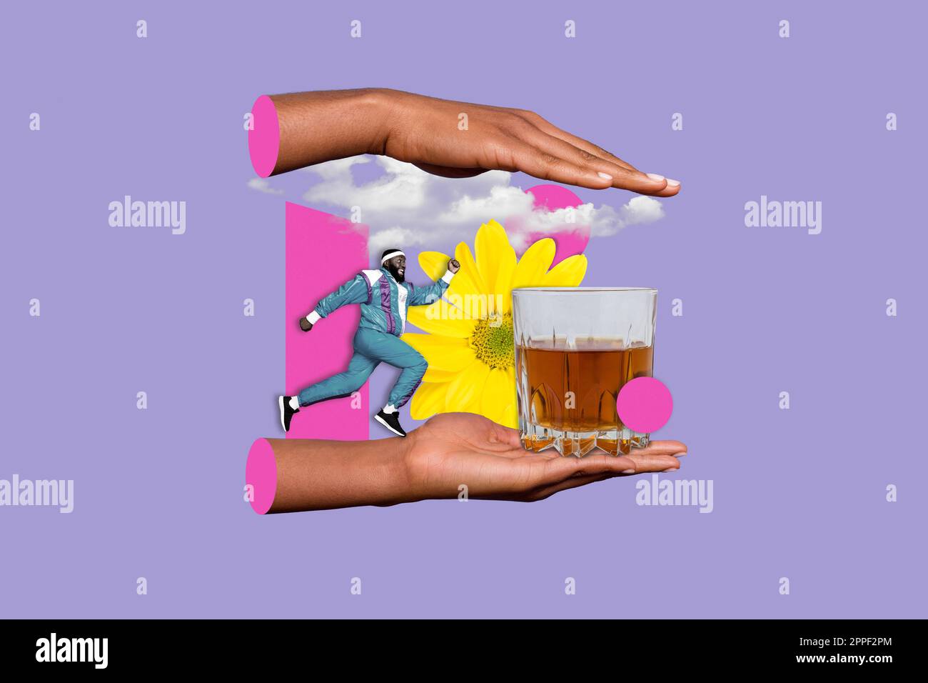 Collage 3d artwork image advert poster of funky crazy positive guy ...