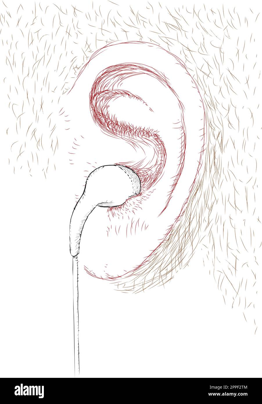 Ear with headset, vector illustration Stock Vector Image & Art - Alamy