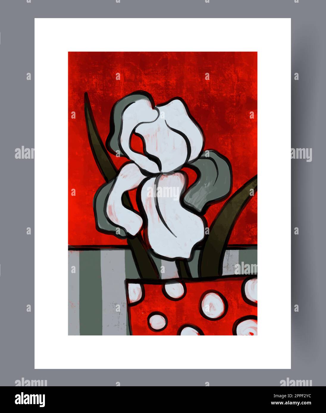 Still life flower freshness wall art print Stock Vector Image & Art - Alamy