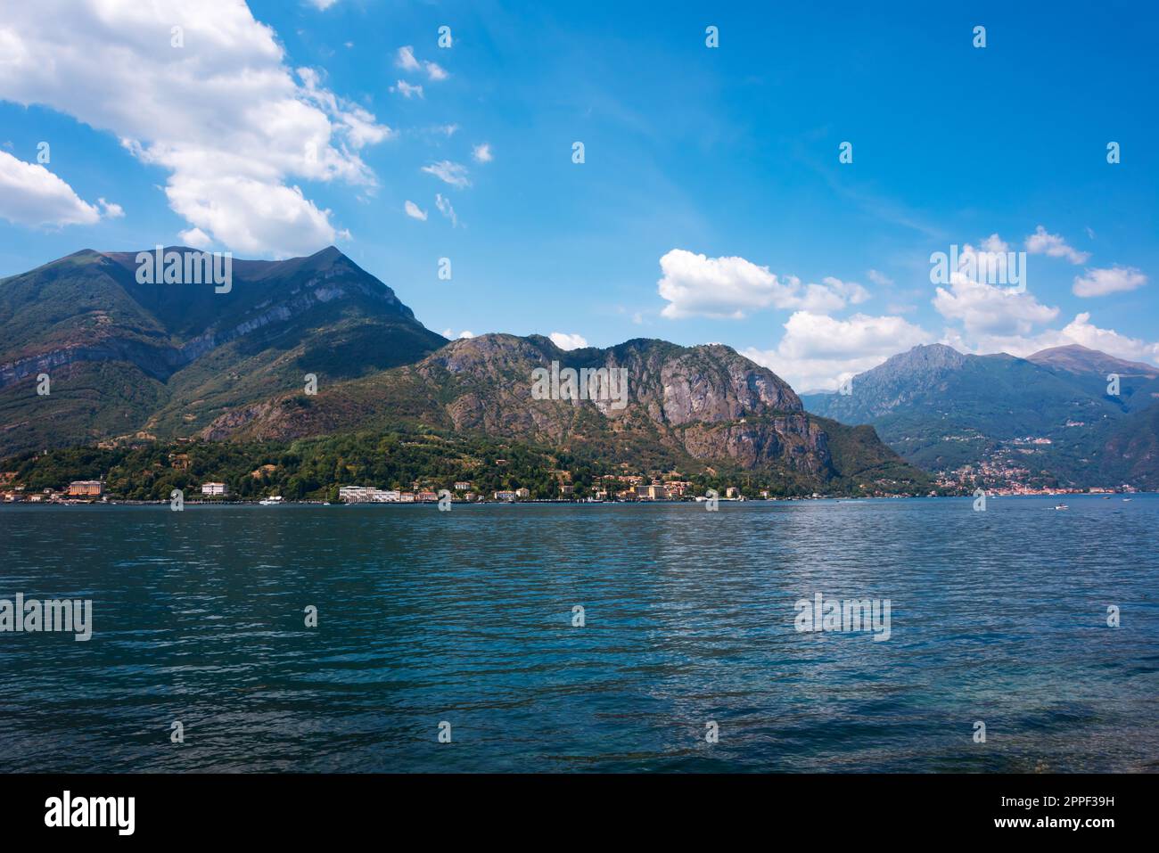 Lake Como. Natural landscape with mountains by lake Stock Photo - Alamy