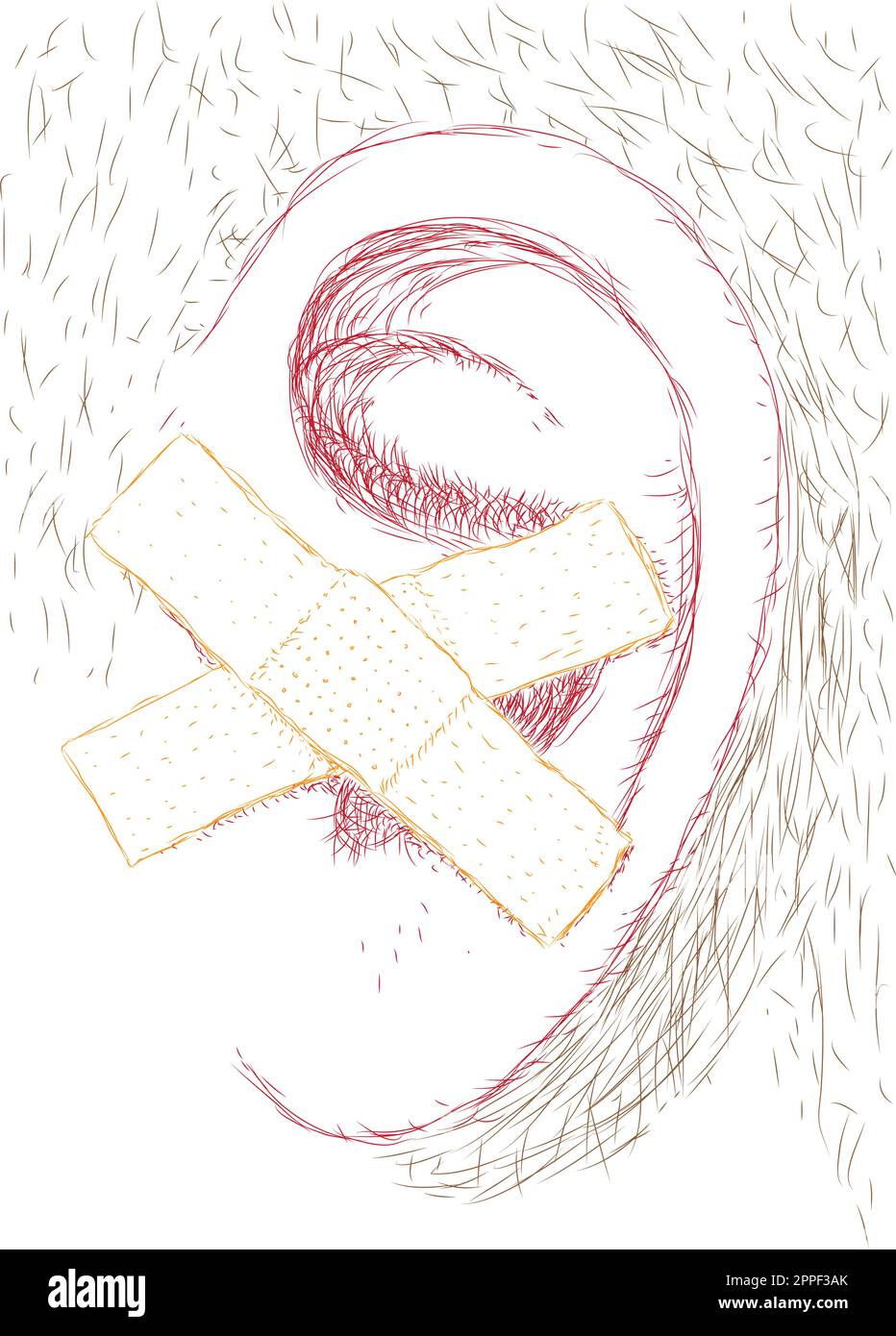 Closed ear, deaf, vector illustration Stock Vector Image & Art - Alamy