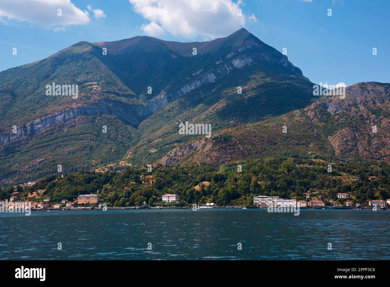 Lake Como. Natural landscape with mountains by lake Stock Photo - Alamy