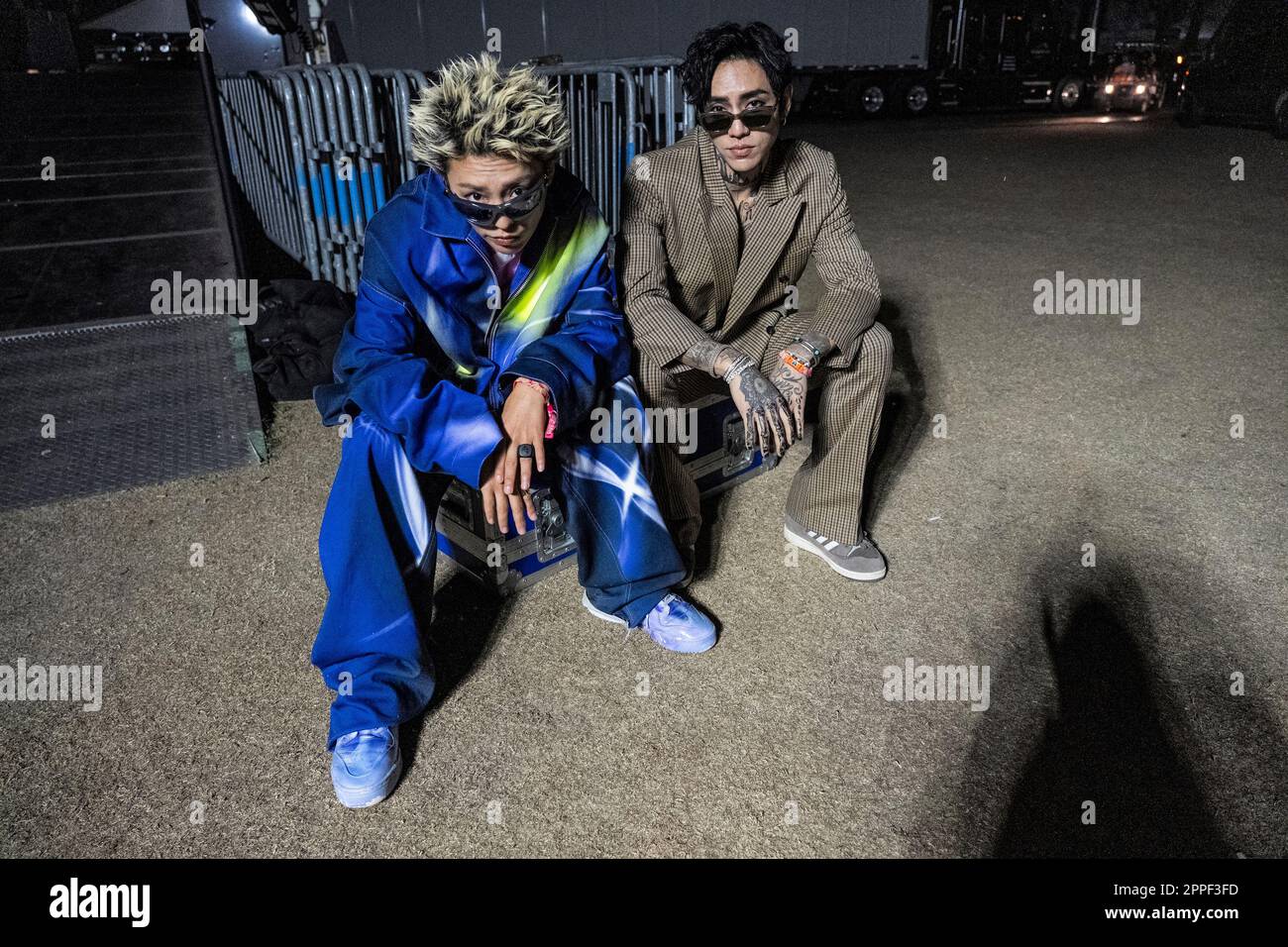 DPR LIVE, left, and DPR IAN pose at the Coachella Music and Arts ...