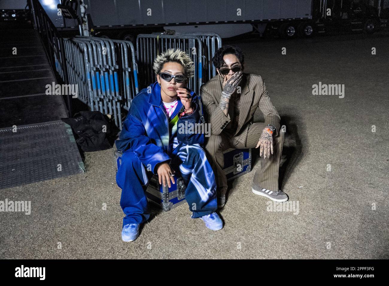 DPR LIVE, left, and DPR IAN pose at the Coachella Music and Arts ...