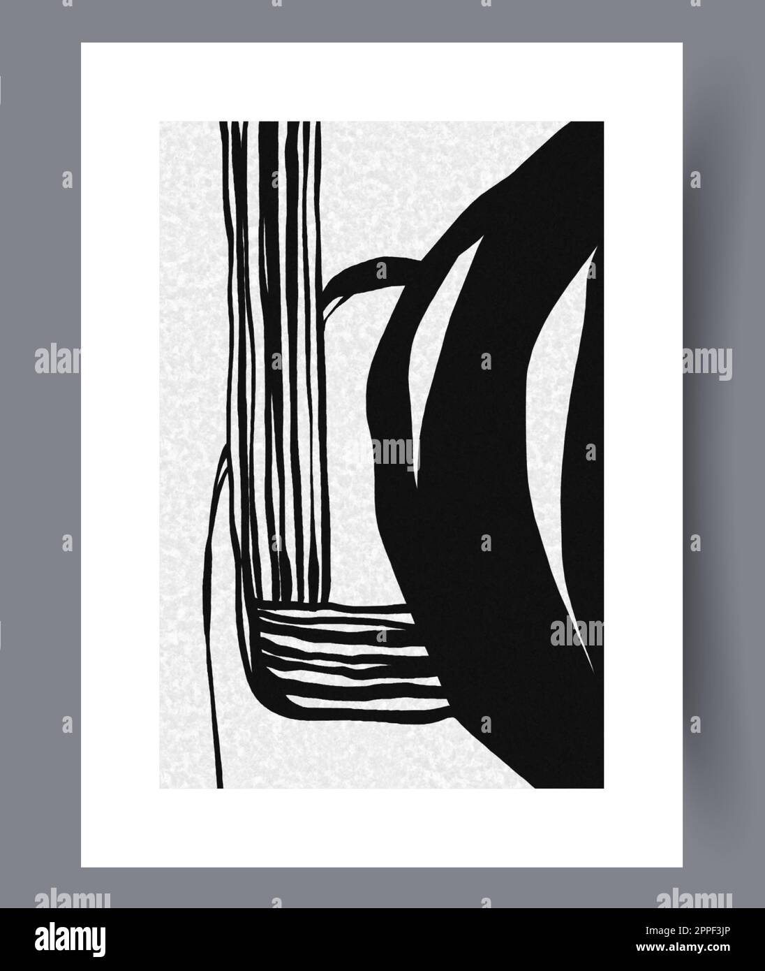 Abstract lines aesthetic rethinking wall art print Stock Vector Image ...