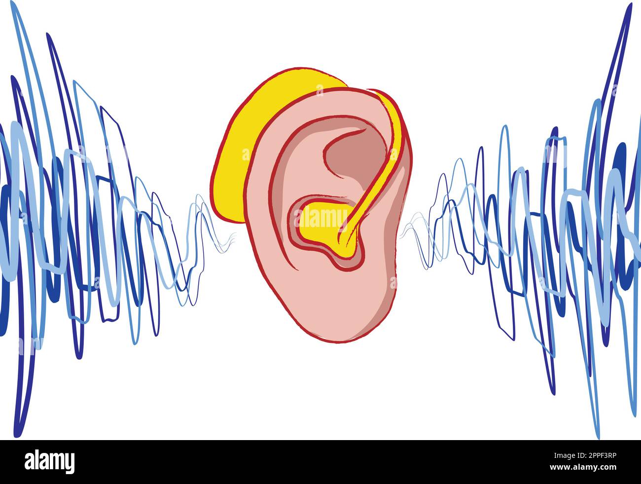 Drawing of ear and sound waves, vector illustration Stock Vector Image ... Drawing of ear and sound waves, vector illustration Stock Vector Image ...