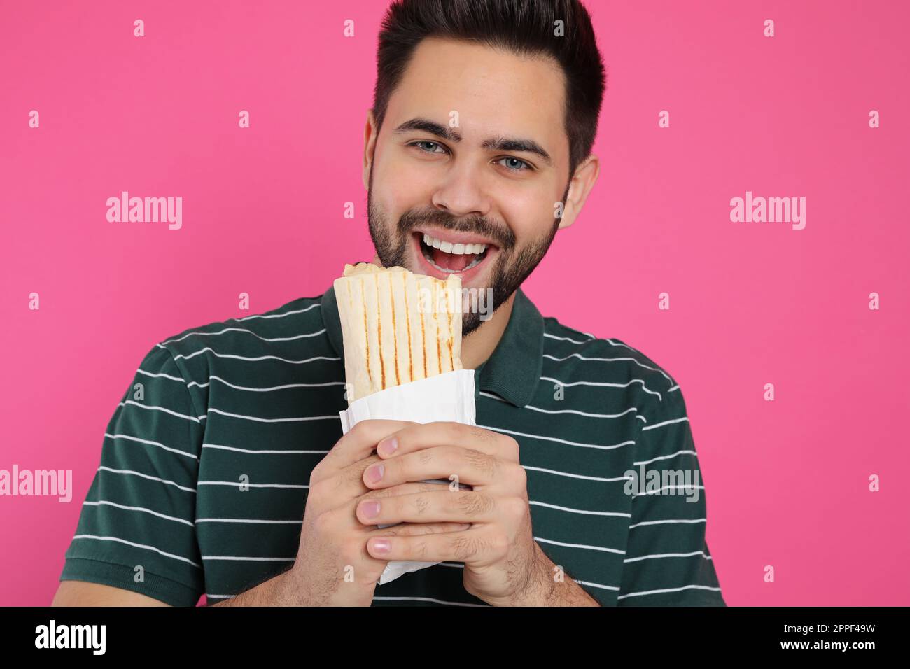 Turkish shawarma young man hi-res stock photography and images - Alamy