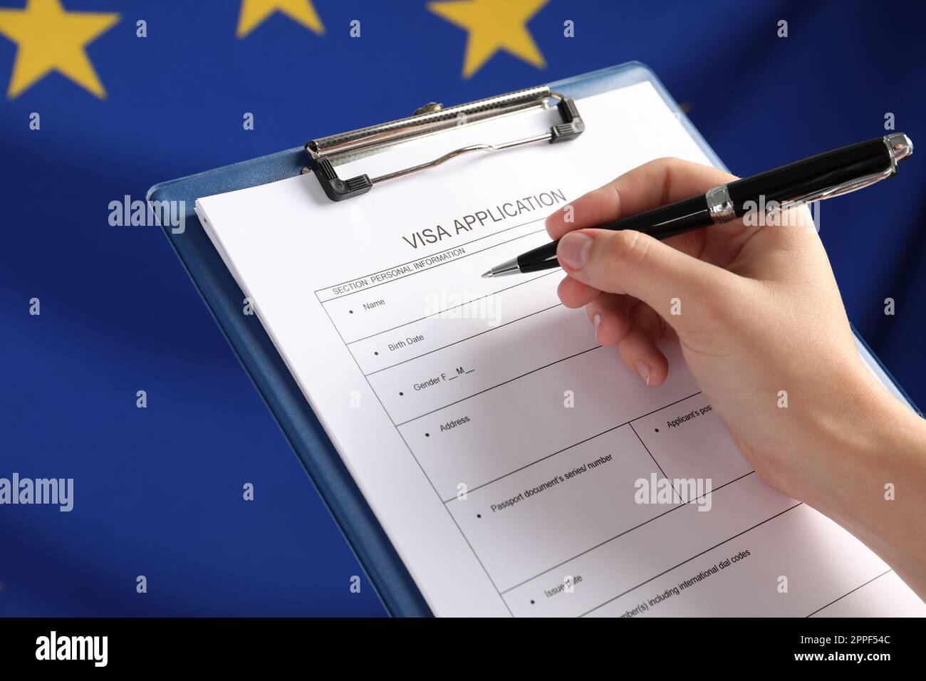 European visa application hi-res stock photography and images - Alamy