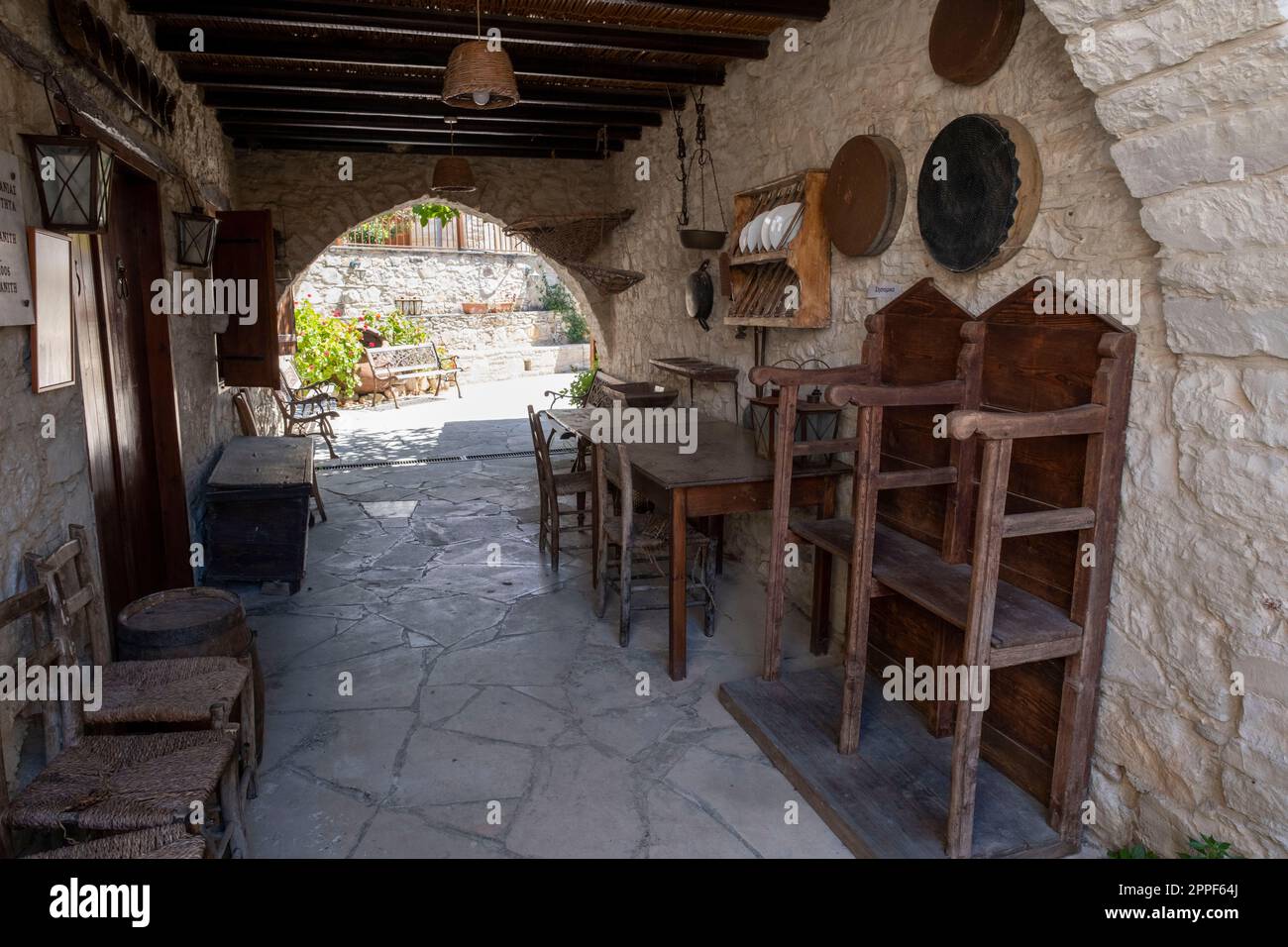 Museum of the Traditional House of Lania, showing historic agriculture ...